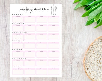 Efficient Weekly Meal Planner Etsy