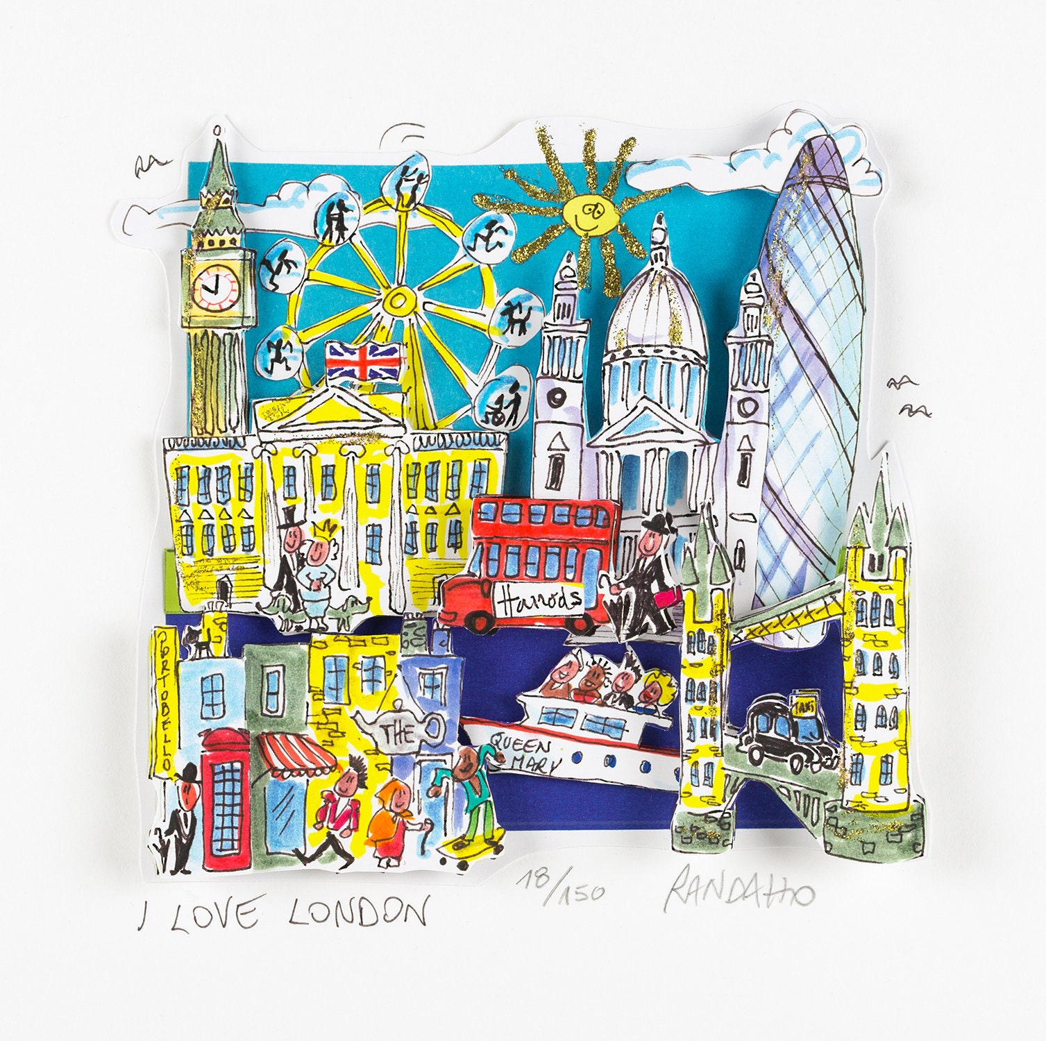 I Love London Drawing