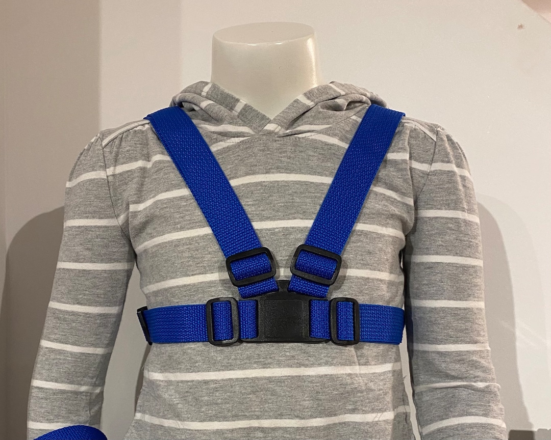 Upsized Blue Walking Harness for Kids, Teens or Adults. Equipped With ...