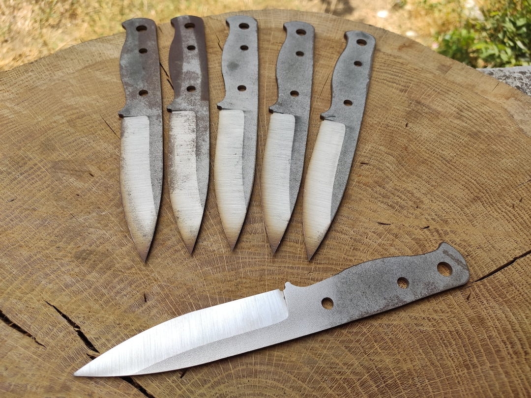 6 Pieces Knife Blade Blank Heat Treated Knife Making Supply - Etsy