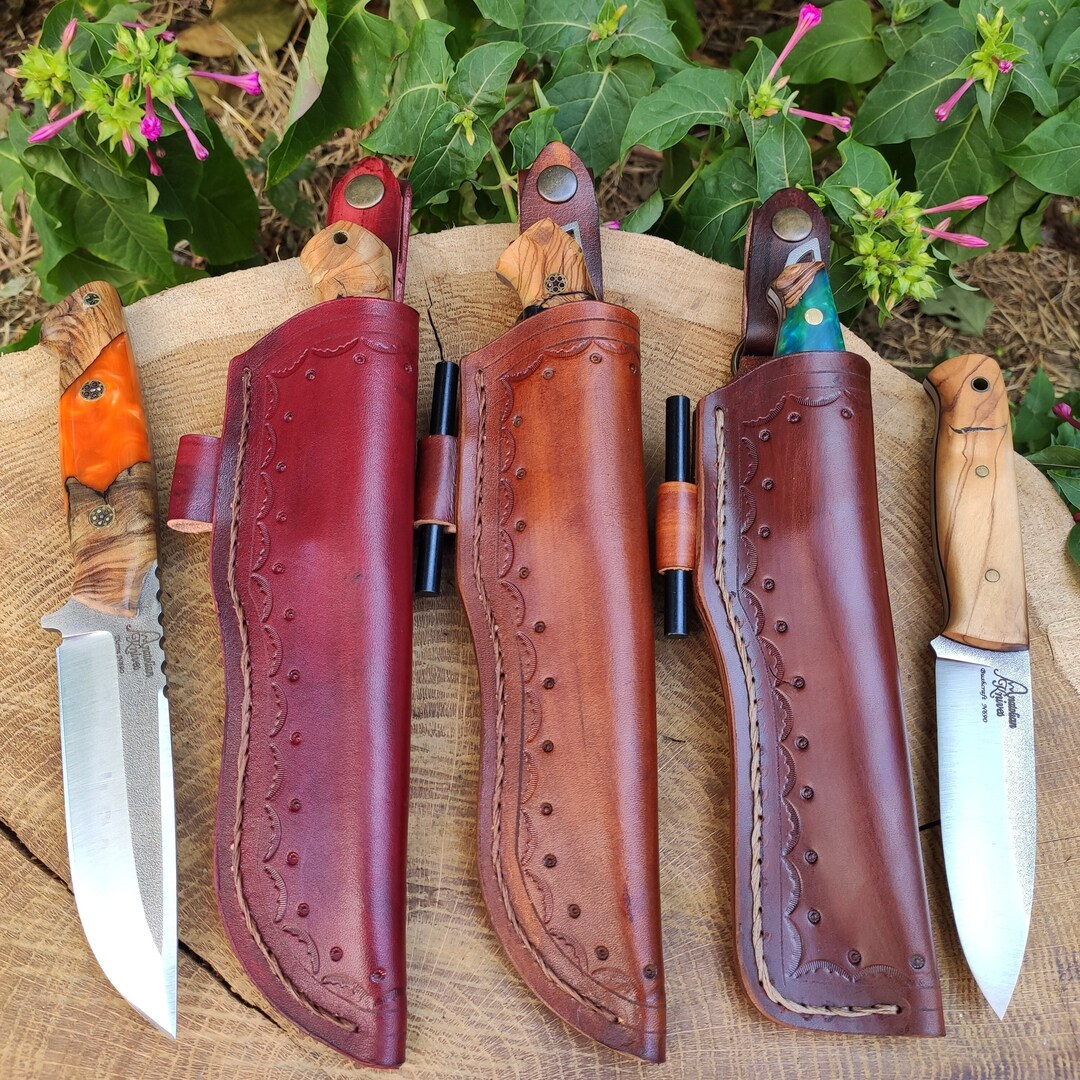 Universal Knife Leather Sheath Hand Stiched Crafted Dangler - Etsy