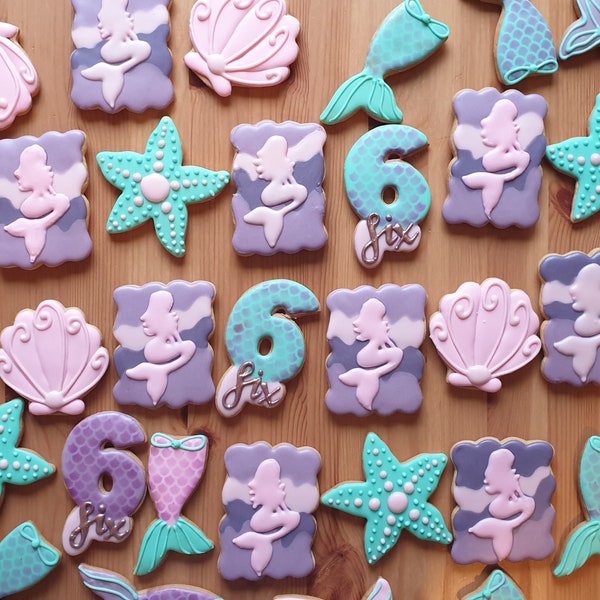 Personalised Mermaid Biscuits - Etsy UK