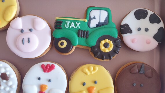 Farm Animals Biscuits Tractor Biscuits Children Party | Etsy UK
