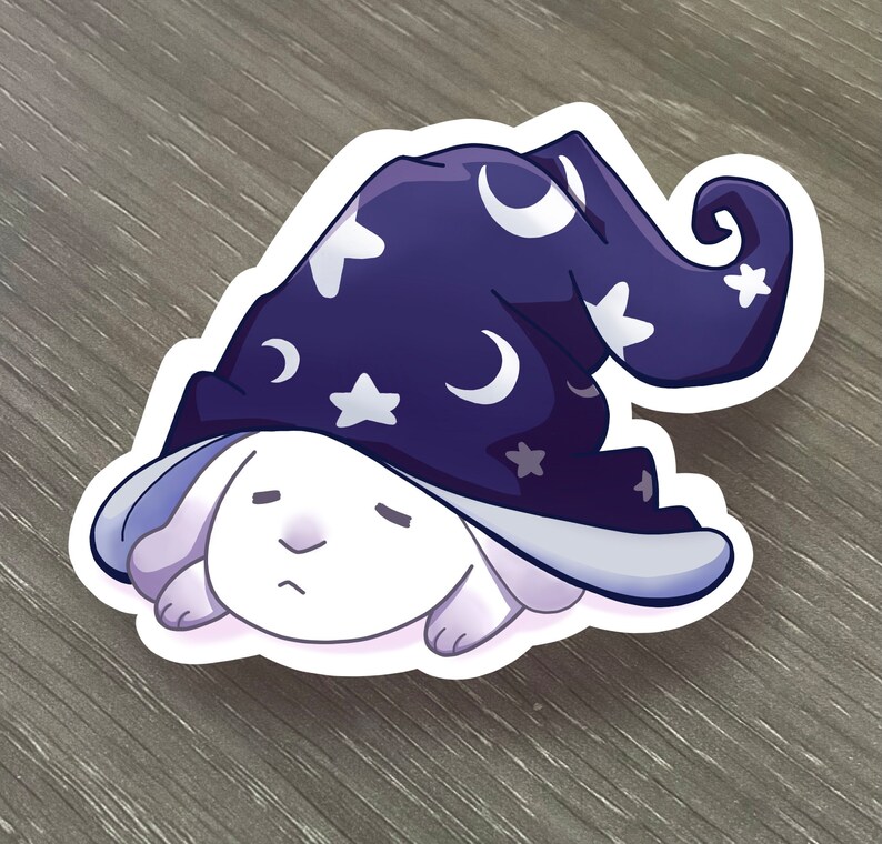 Wizard Bunny Sticker - Etsy