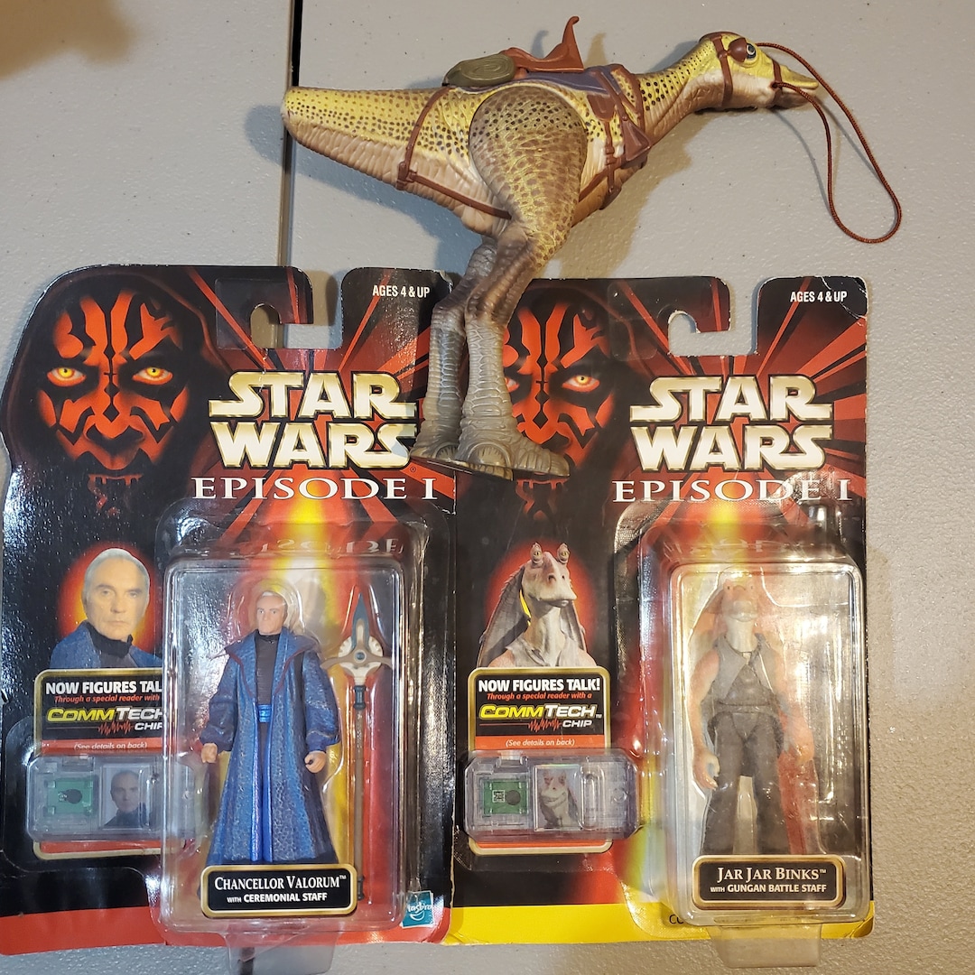 Star Wars Episode I Jar Jar Binks, Chancellor Valorum and KAADU Gungan ...