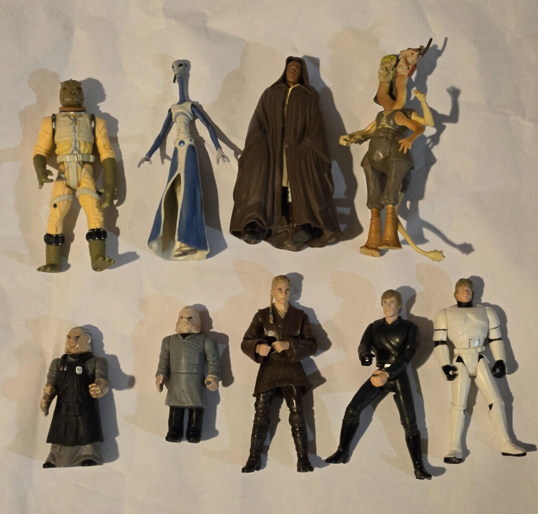 Star Wars Lot of 9 Loose Action Figures. 90's-2000's, 3.75, Incomplete ...