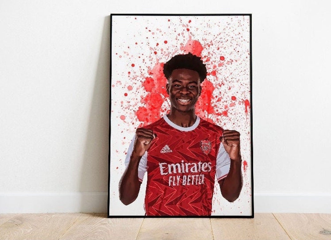 Bukayo Saka - Arsenal - Paint Splatter Poster Print - Etsy
