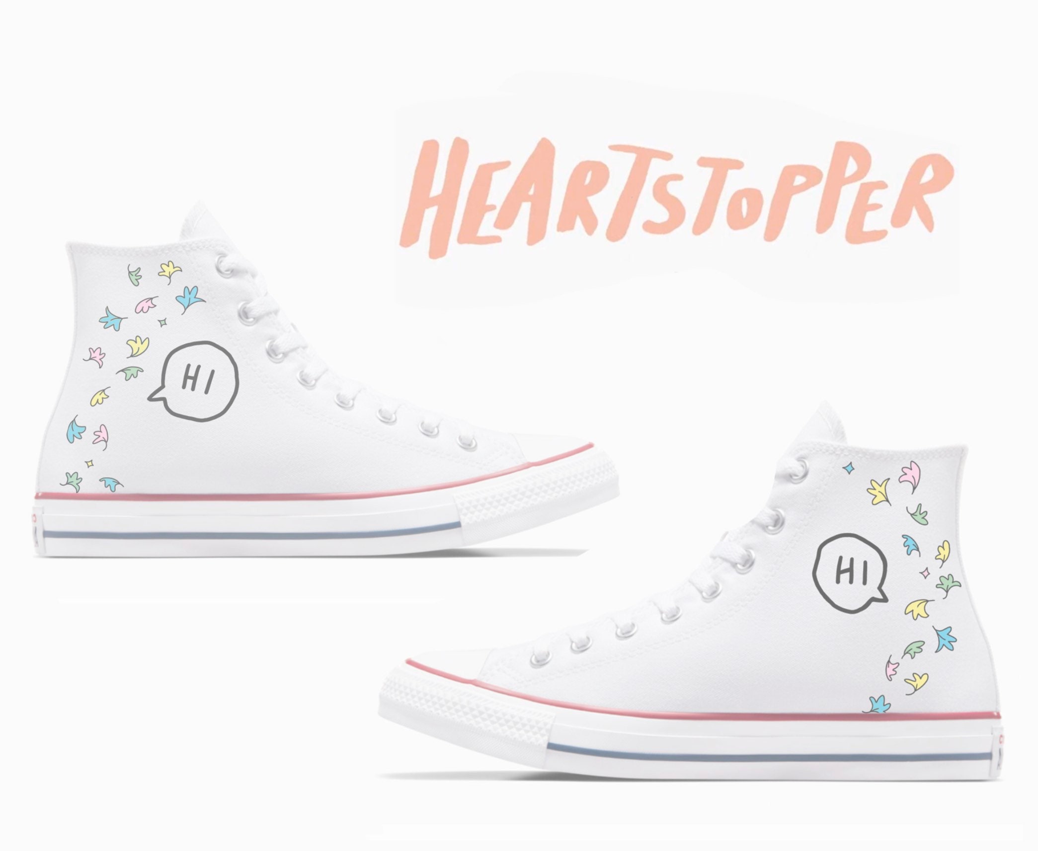 Heartstopper Custom Painted Converse - Etsy