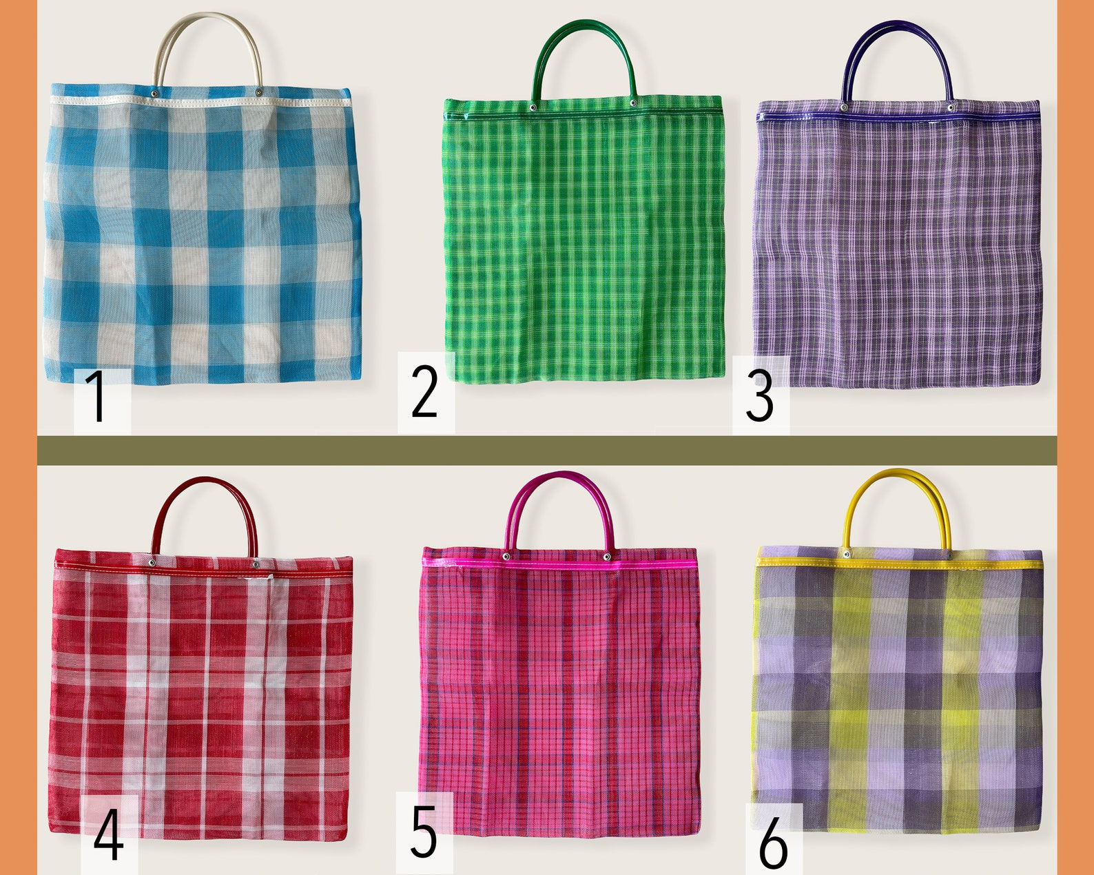 Mexican Plastic Tote Bag | Boho Market Beach Bag (14.5 X 15 In) - Etsy