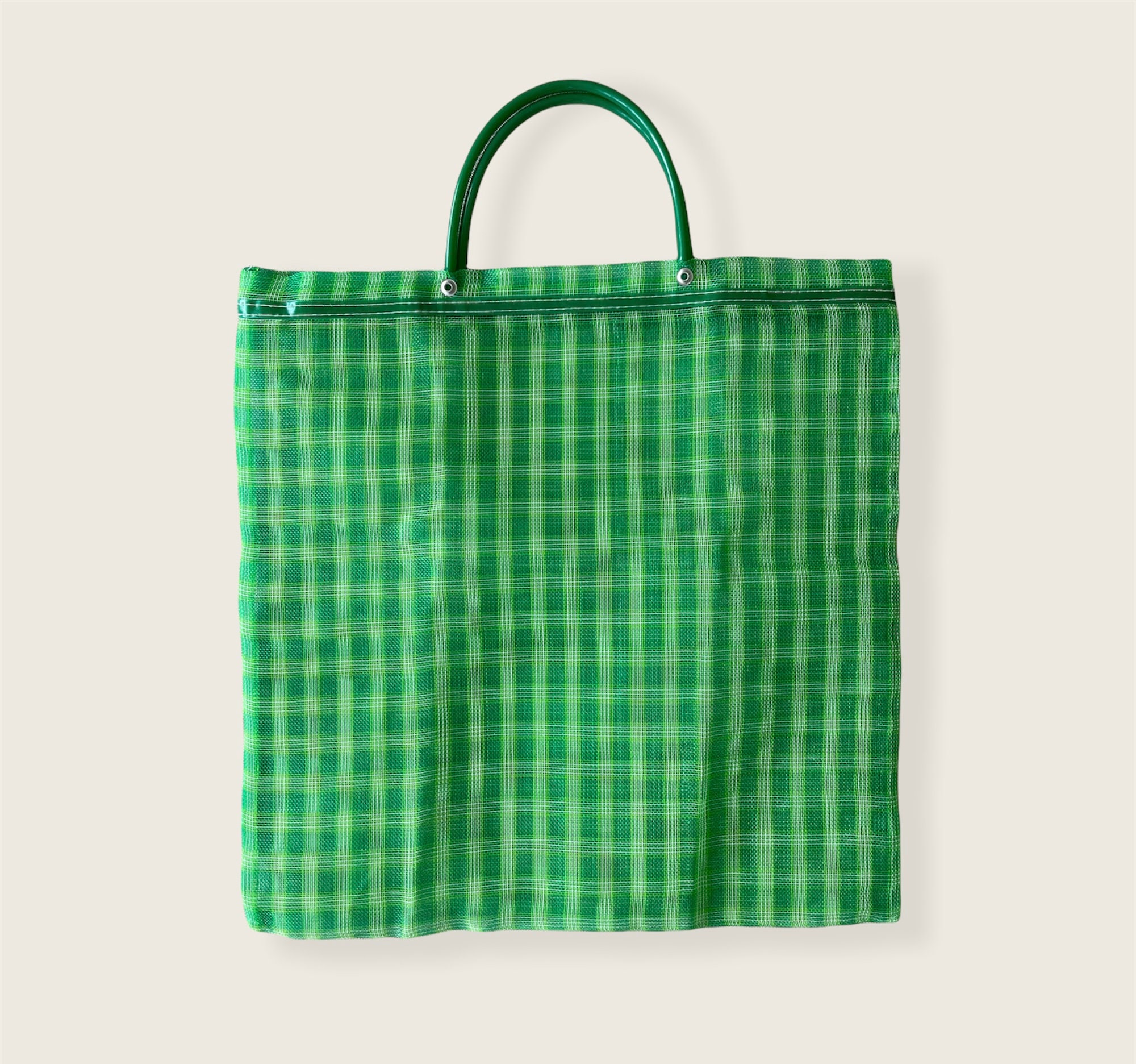 Mexican Plastic Tote Bag | Boho Market Beach Bag (14.5 X 15 In) - Etsy