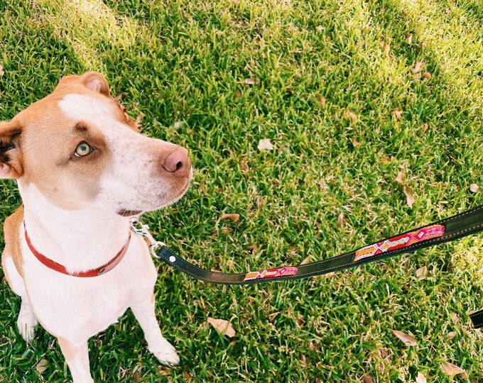 Artisanal Mexican Leash / Leather Dog Leash / Embroidered Dog Leash - Etsy