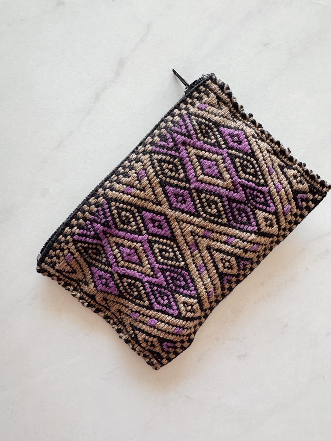 Mexican Embroidered Cosmetic Bag | Hand Woven Loom Pouch - Etsy