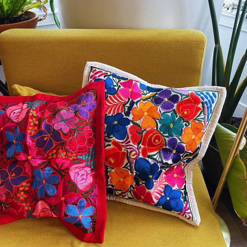 Embroidered Pillows - Etsy