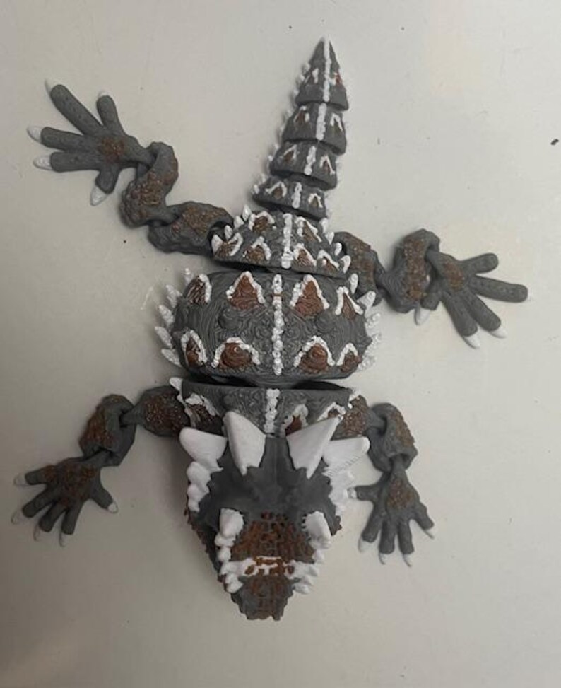 Horned Lizard 3D Print – Texas Horny Toad Figurine – Articulated Desert ...
