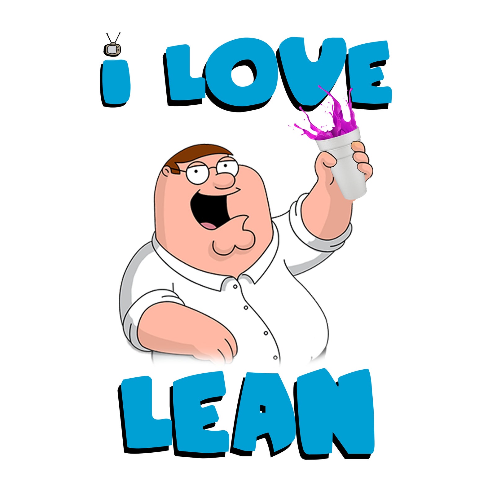 I Love Lean Peter Griffin Family Guy Funny T-shirt Meme Lean - Etsy Finland