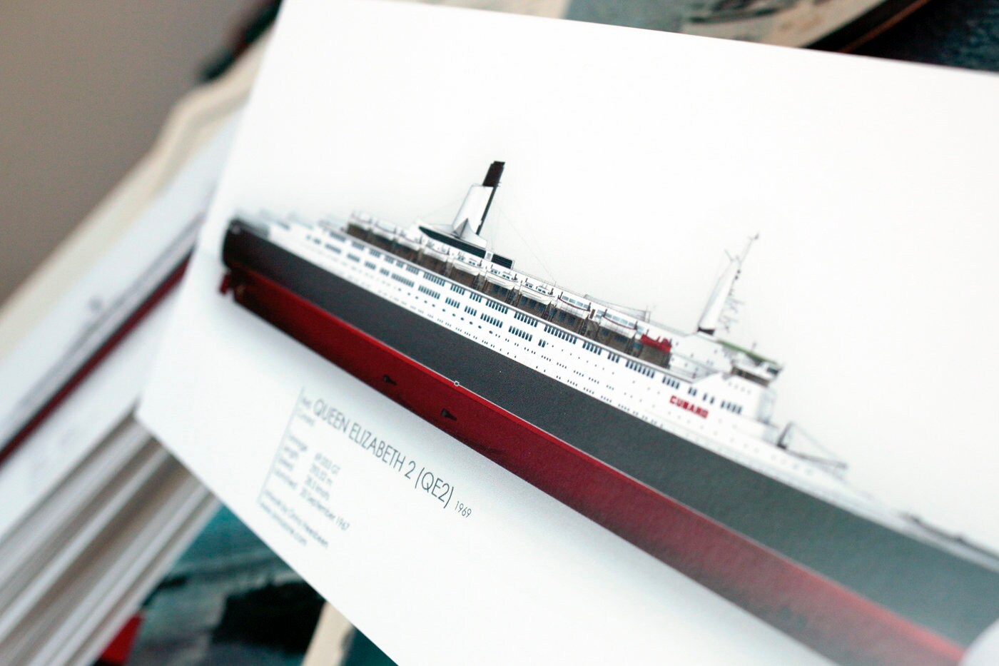 RMS Queen Elizabeth 2 (QE2) | 21x10 Cm | Limited Edition 100 Prints - Etsy