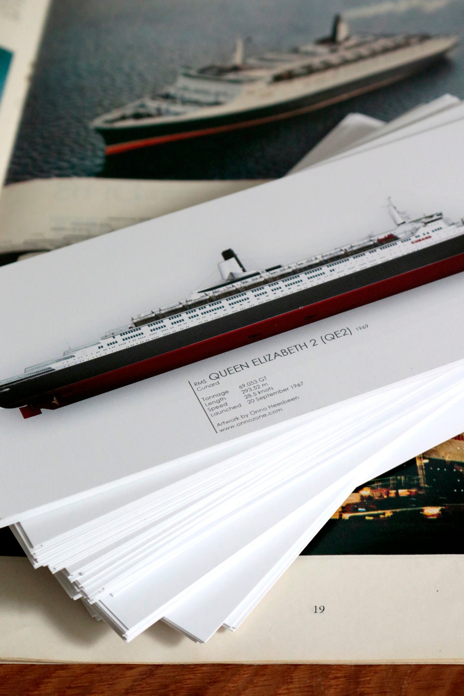 RMS Queen Elizabeth 2 (QE2) | 21x10 Cm | Limited Edition 100 Prints - Etsy