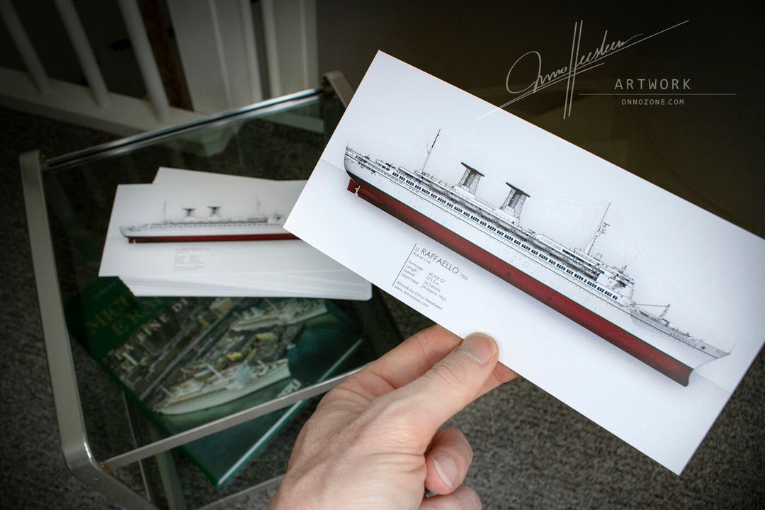 SS Raffaello 1965 | 21x10 Cm | Limited Edition 100 Prints - Etsy