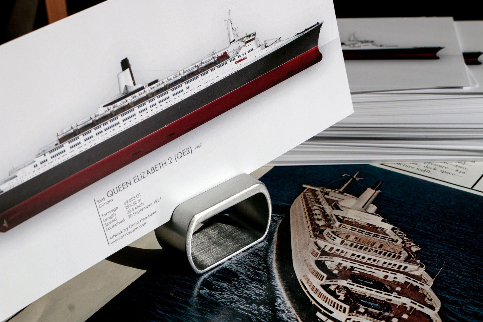 RMS Queen Elizabeth 2 (QE2) | 21x10 Cm | Limited Edition 100 Prints - Etsy
