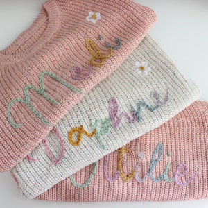 Personalised Knitted Jumper Baby Jumpers Name Jumper Keepsake Jumper ...