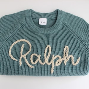 Personalised Knitted Jumper Baby Jumpers Name Jumper Keepsake Jumper ...