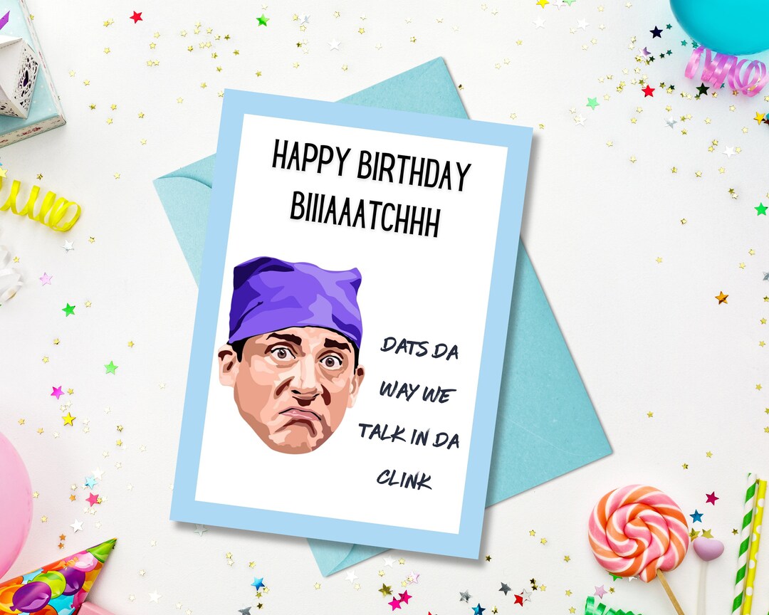 Funny Prison Mike Birthday Card- 5"x7" Birthday Card DOWNLOAD - DIGITAL ...