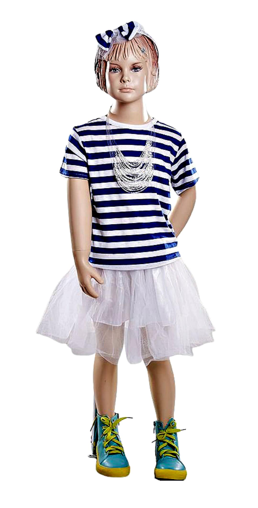 USAKHV Realistic CHILD GIRL Fiberglass Mannequin Full Body Model Stand ...