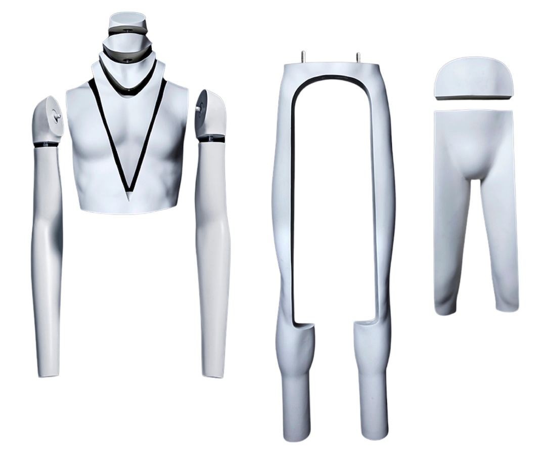 USAKHV Invisible Full Body Male Ghost Mannequin Fiberglass White Model ...