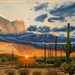 Acrylic Painting arizona Sunset - Etsy