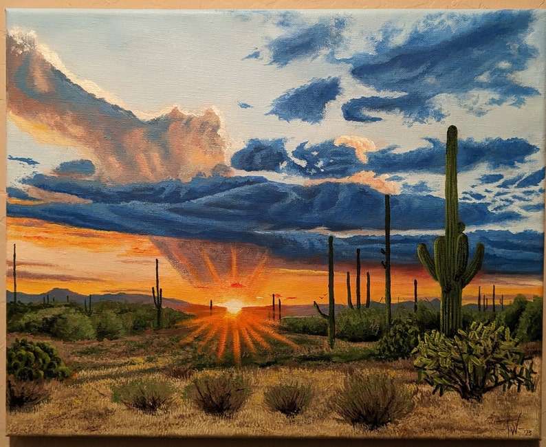 Acrylic Painting arizona Sunset - Etsy