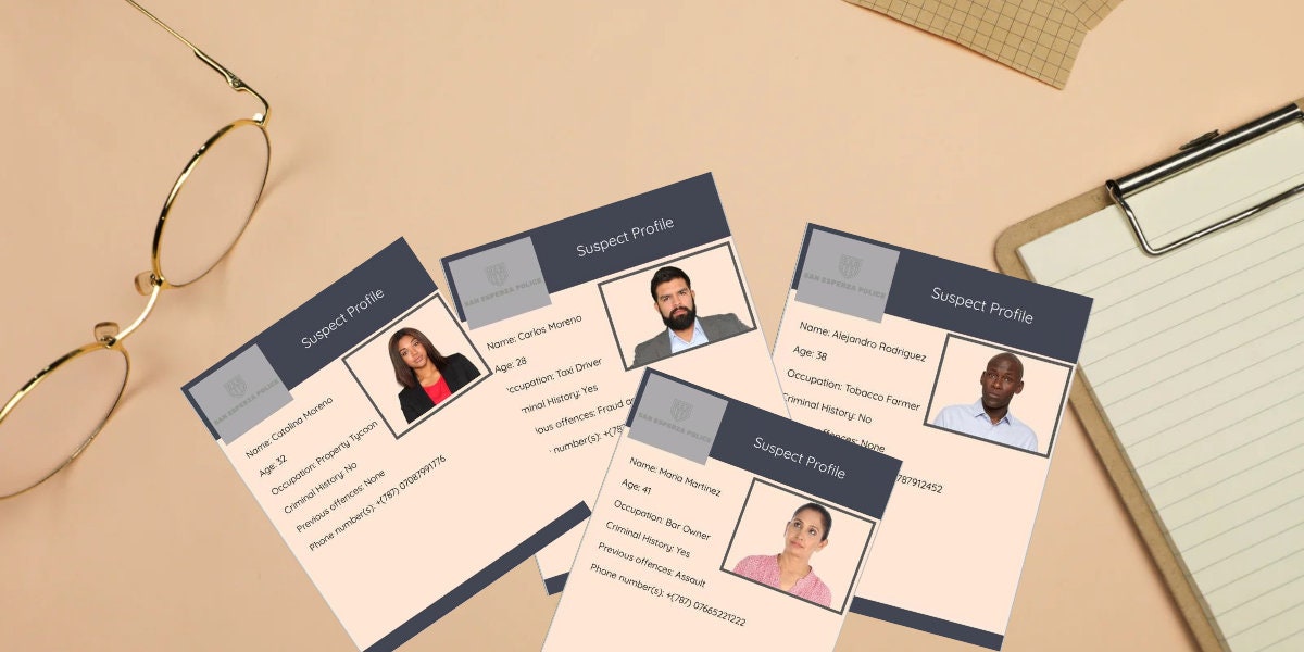 Printable Instant Download Case File to Solve Can You Identify the ...