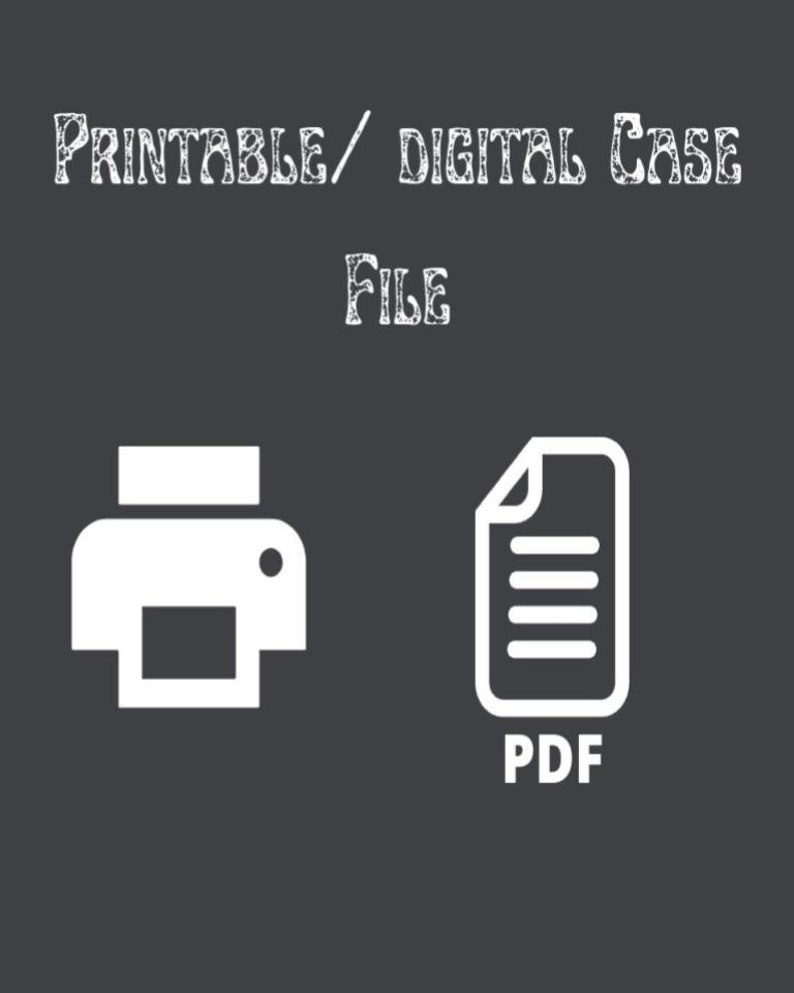 Printable Instant Download Case File to Solve Can You - Etsy