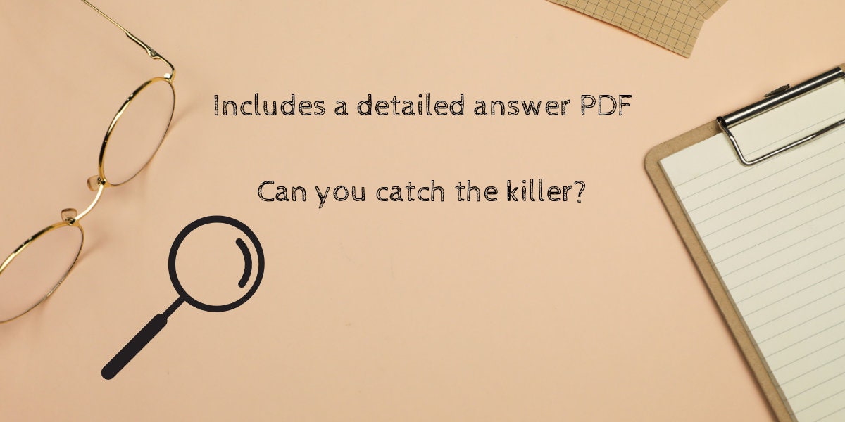 Printable Instant Download Case File to Solve Can You - Etsy