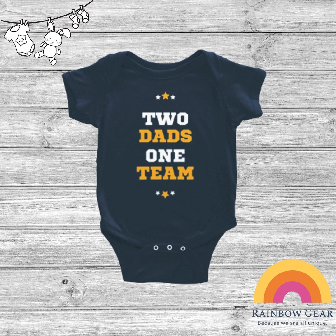 Baby Onesie Two Mummies One Team Two Daddies One Team Gift - Etsy