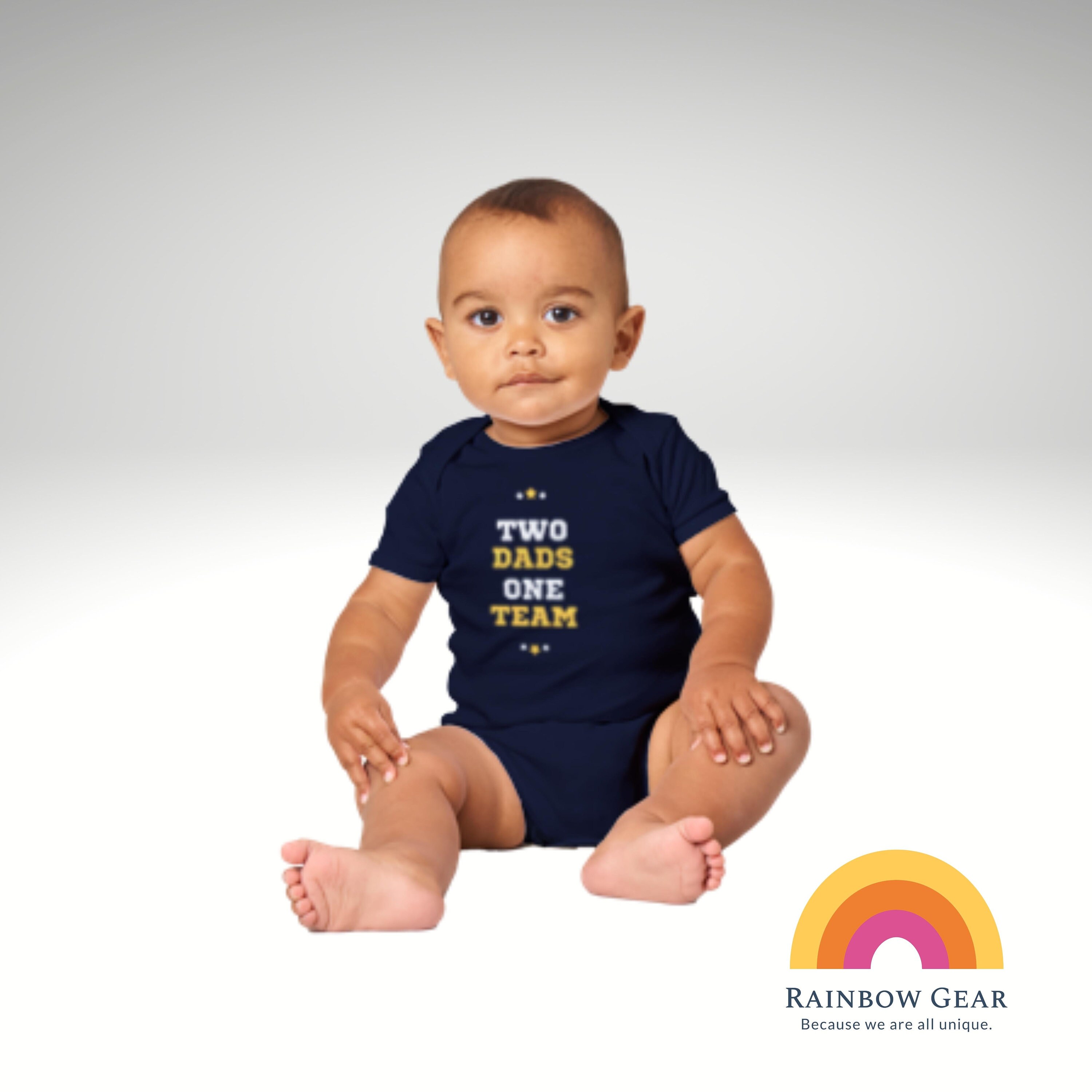 Baby Onesie, Two Mummies One Team, Two Daddies One Team, Gift for Same ...