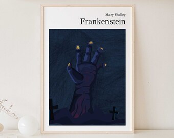 Frankenstein Book Cover Print - Etsy