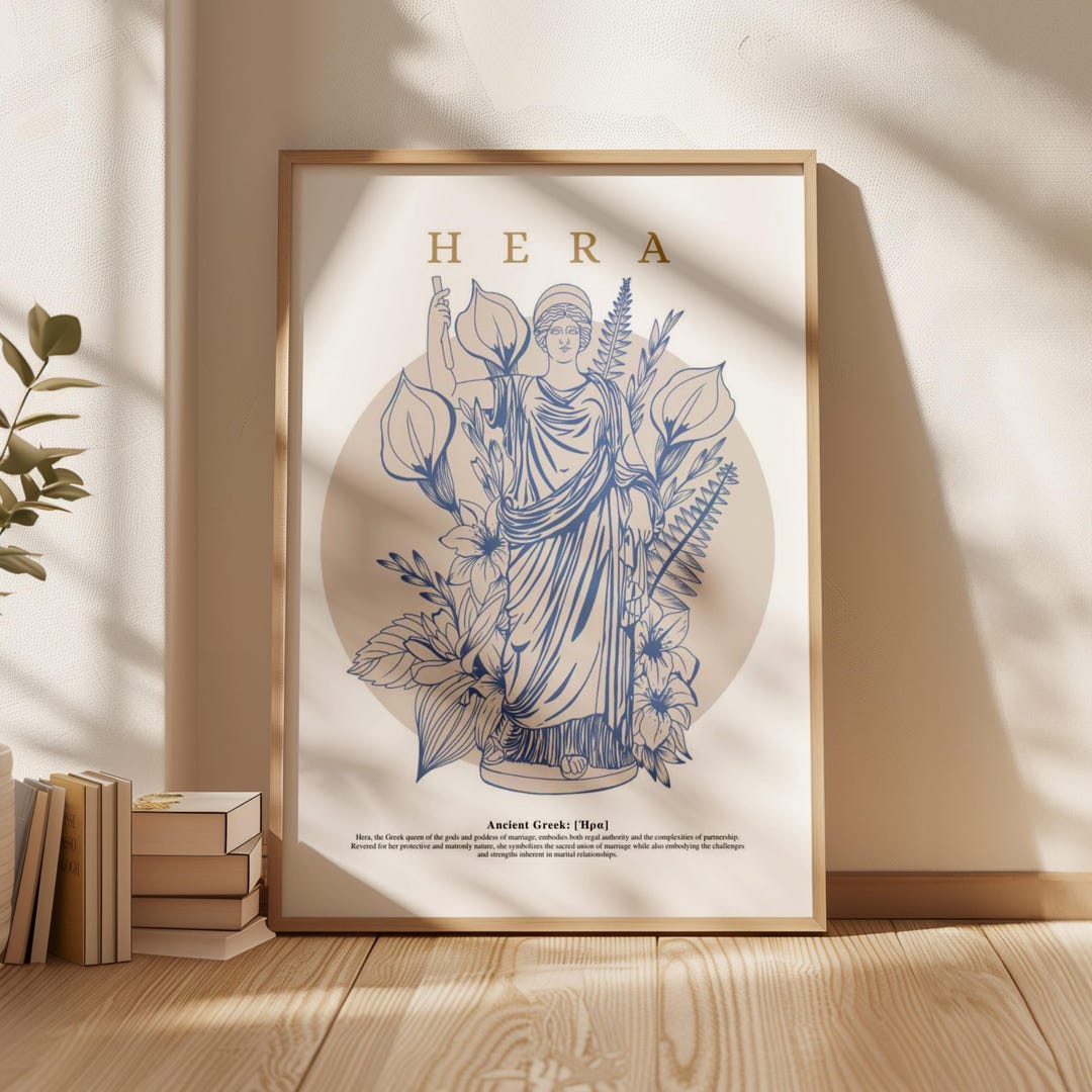 Hera Poster – Greek Goddess Art Print – Mythology Wall Decor ...
