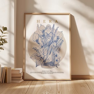 Hera Poster – Greek Goddess Art Print – Mythology Wall Decor ...