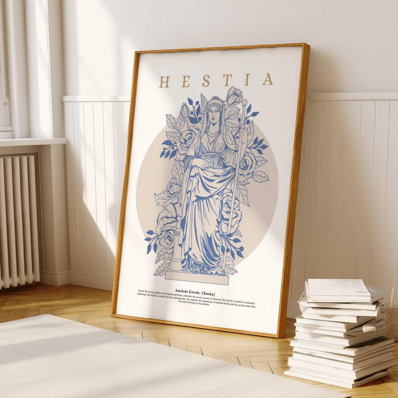 Hestia Poster – Greek Goddess Art Print – Mythology Wall Decor ...