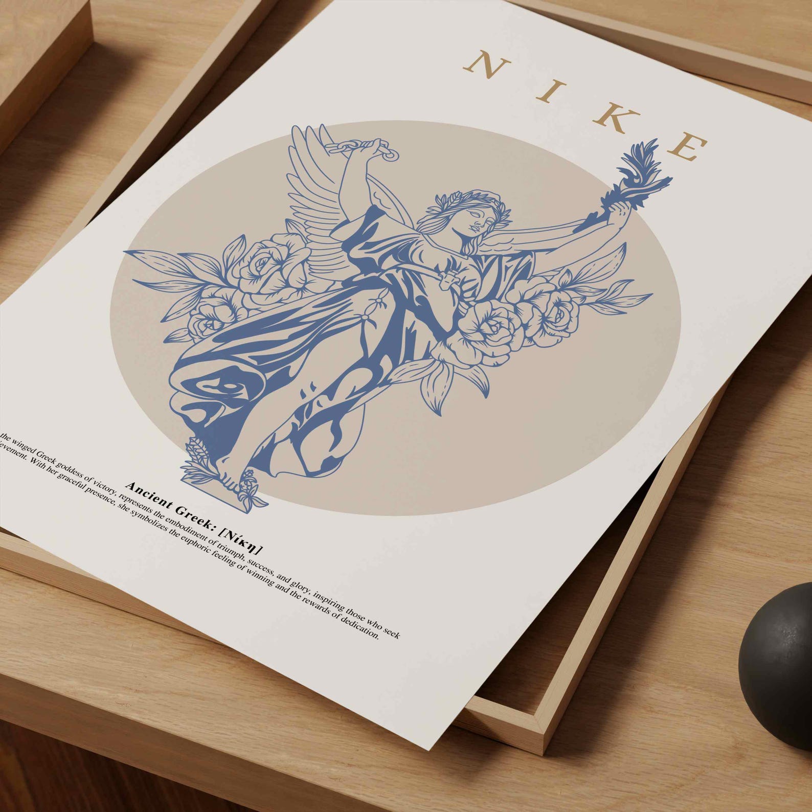 Nike Poster – Greek Goddess Art Print – Mythology Wall Decor ...