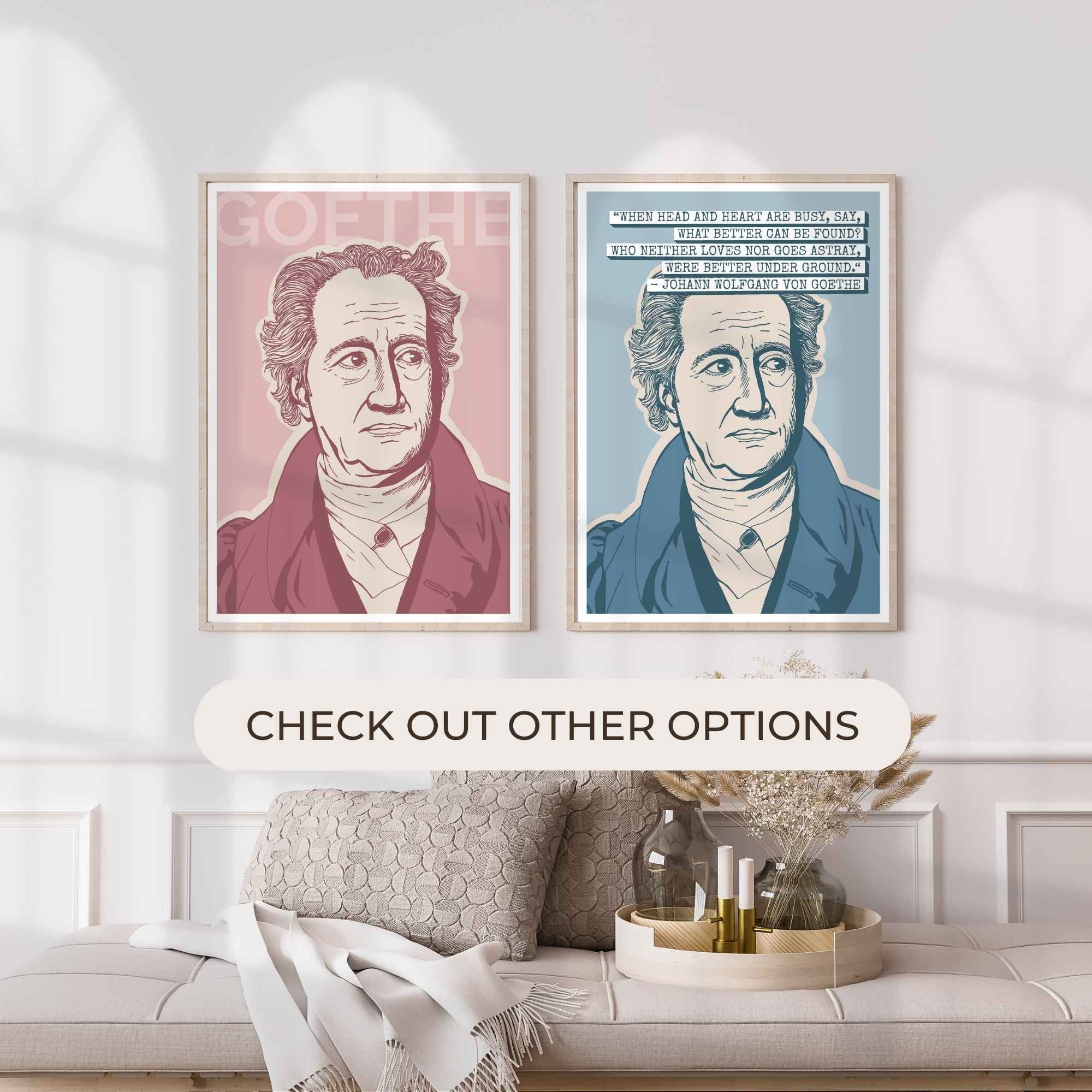 GOETHE Custom Quote Portrait Poster Print - Etsy
