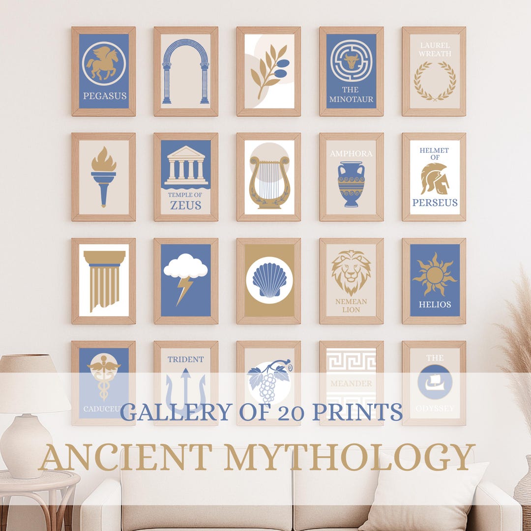 SET OF 20 Ancient Greek Mythology Gallery Wall Art Prints Poster ...
