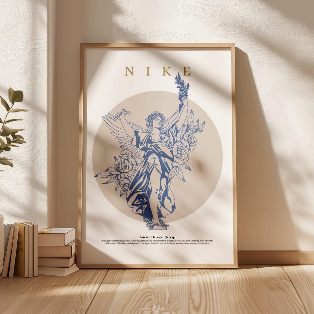 Nike Poster – Greek Goddess Art Print – Mythology Wall Decor ...