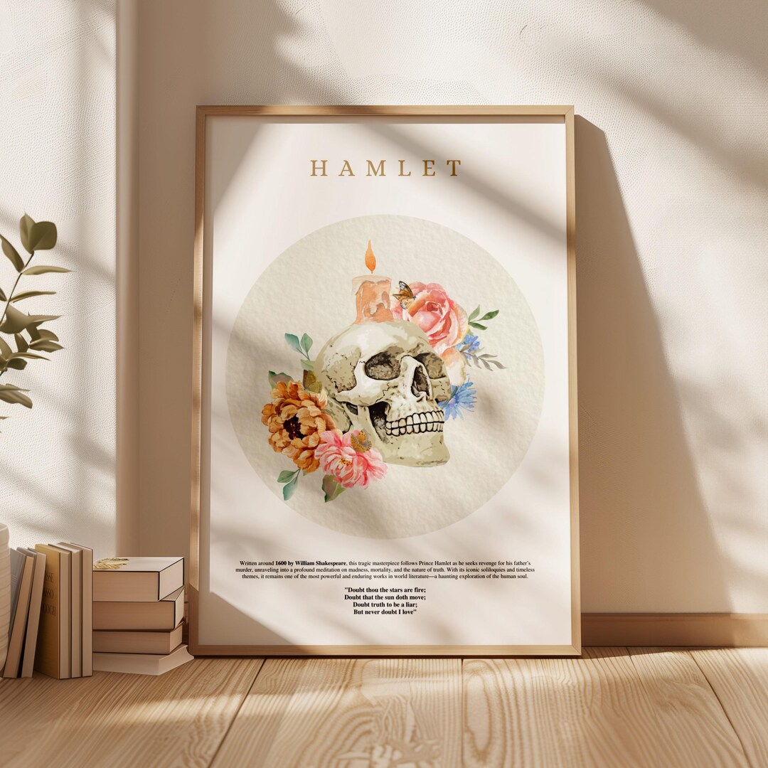 Hamlet by William Shakespeare – Tragic Literary Book Poster | Classic ...