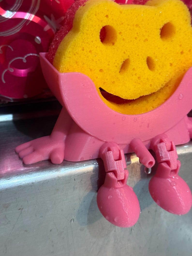 Cute 3D Printed Scrub Daddy Sponge Holder – Sink Buddy, Scrub Daddy or ...