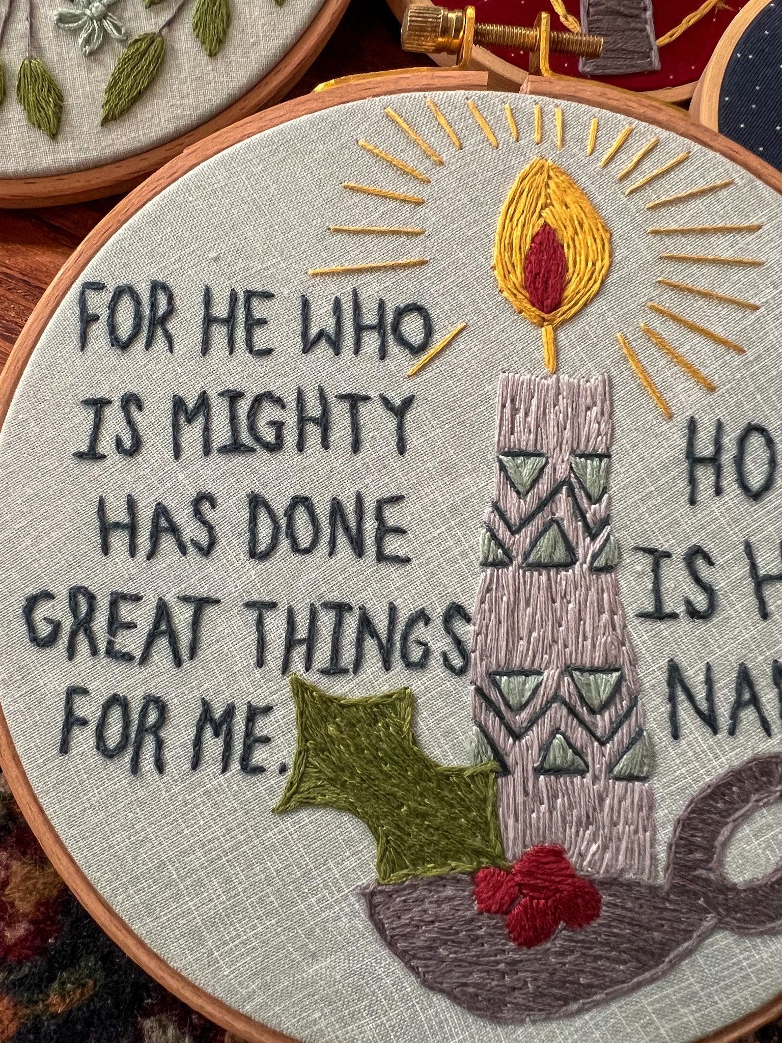 Advent Wreath Candle | PDF Hand Embroidery Pattern 2 Designs ...