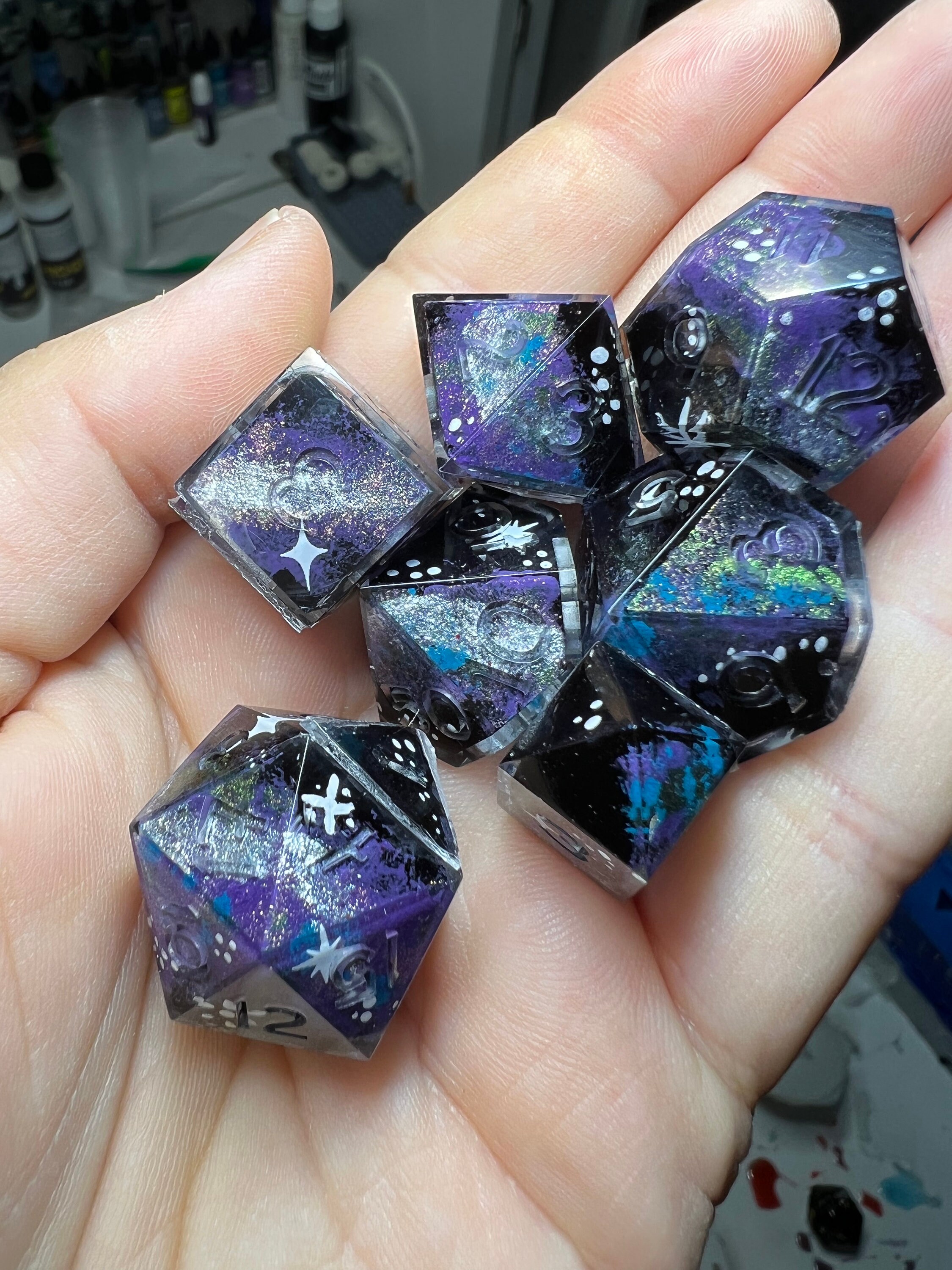 Custom Dice Set dual Cast/complex - Etsy