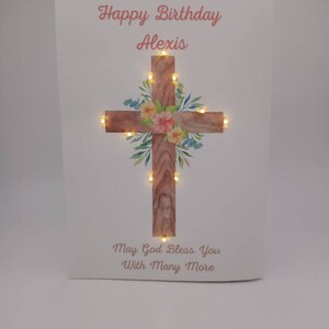 Christian Light up LED Birthday Card Personalized︱ Custom Birthday Card ...