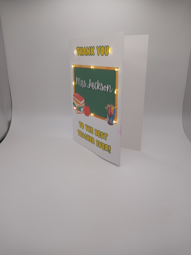 Teacher Appreciation Light up LED Personalize Birthday Card︱glowing ...