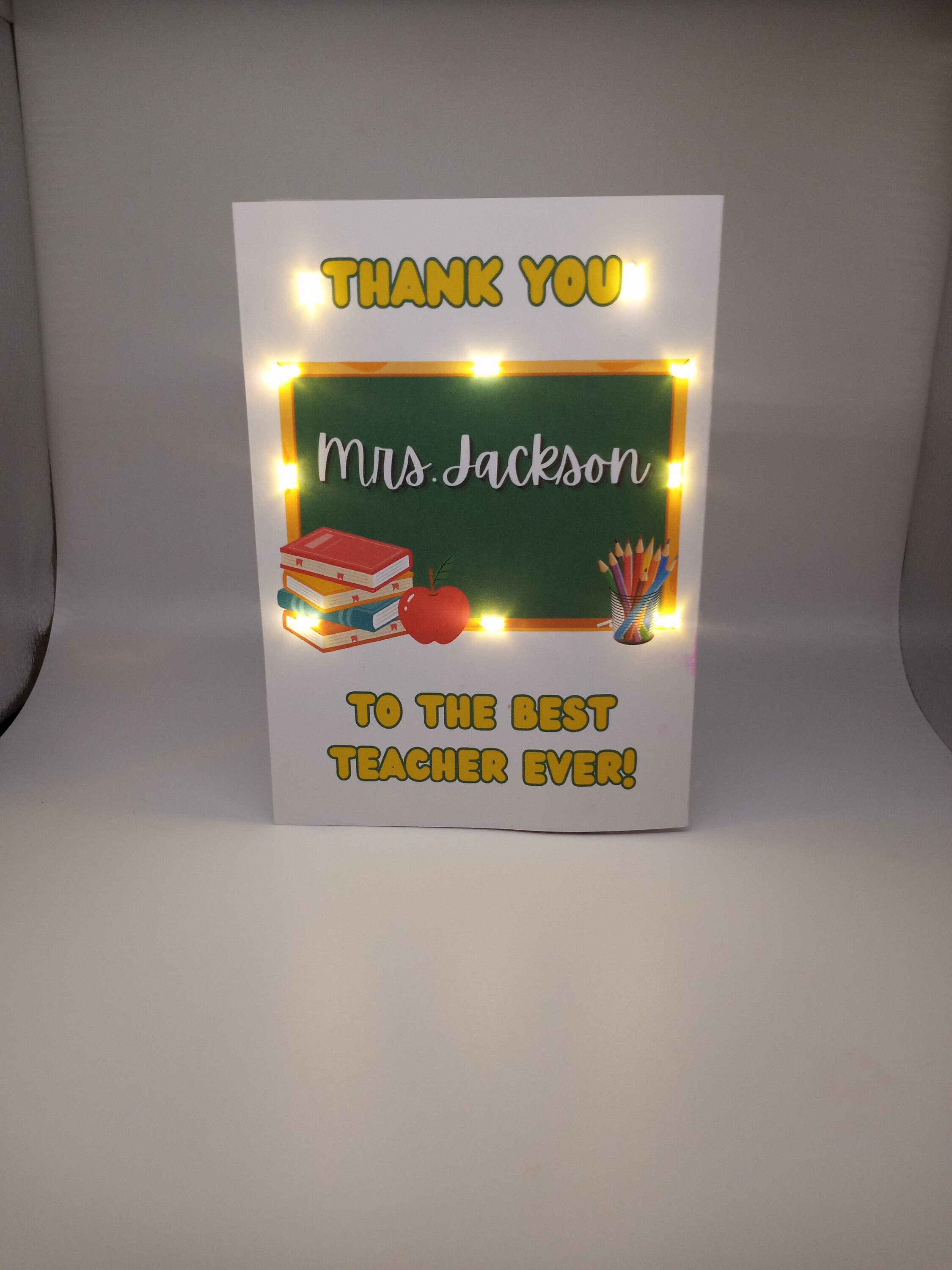 Teacher Appreciation Light up LED Personalize Birthday Card︱glowing ...